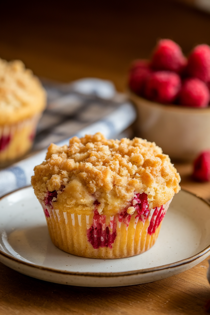 Lemon Raspberry Crumb Cupcakes - Shortcut To Delicious