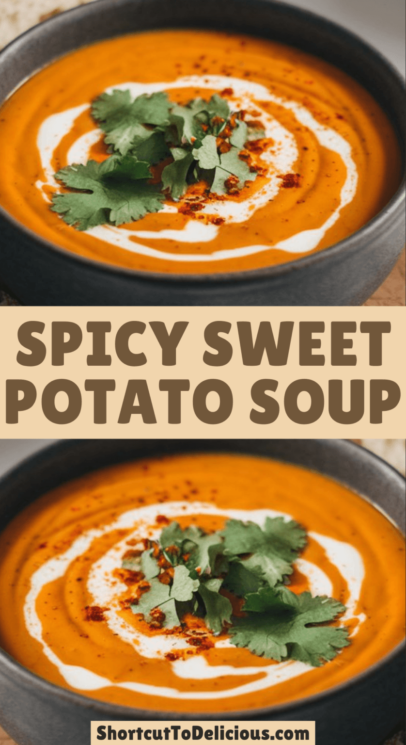 Creamy Spicy Sweet Potato Soup - Shortcut To Delicious