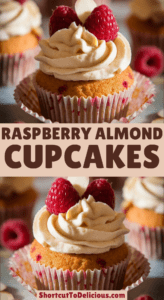 Raspberry Almond Cupcakes - Shortcut To Delicious