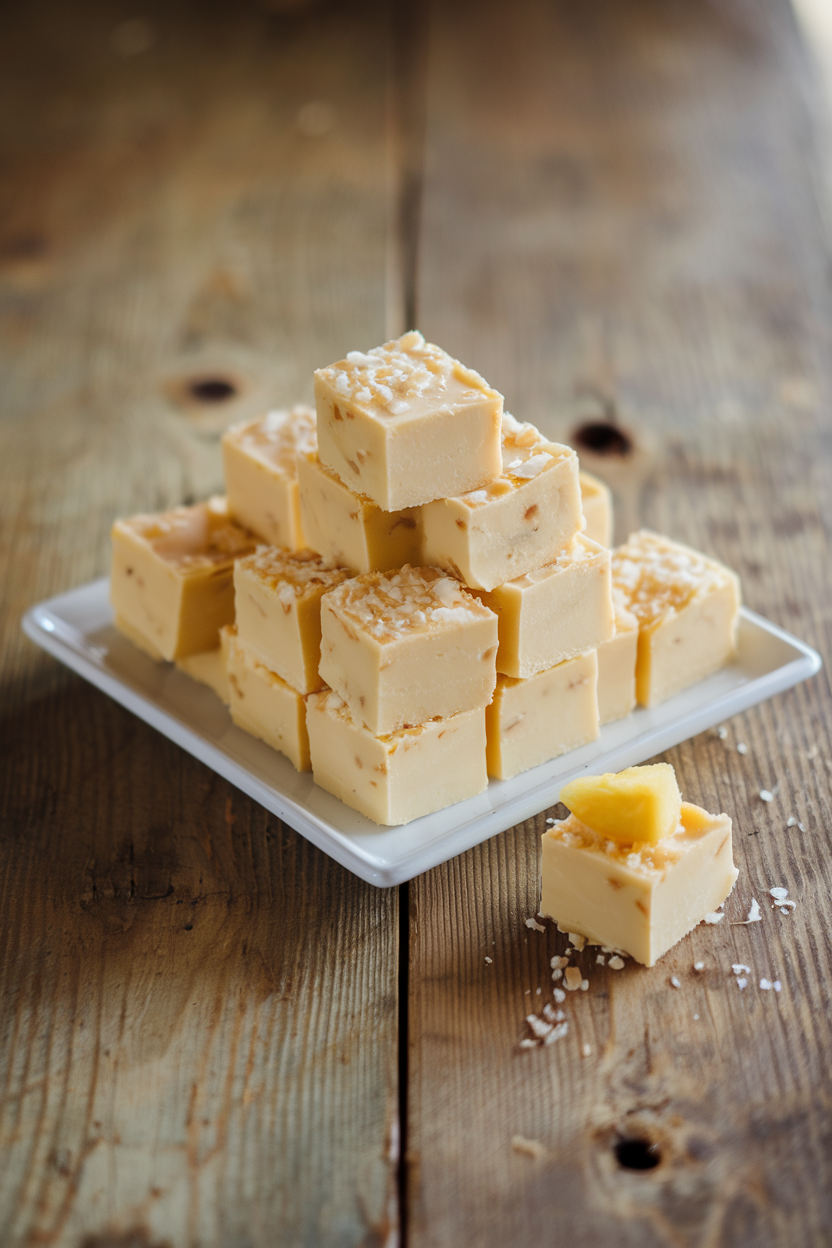 Piña Colada Fudge - Shortcut To Delicious