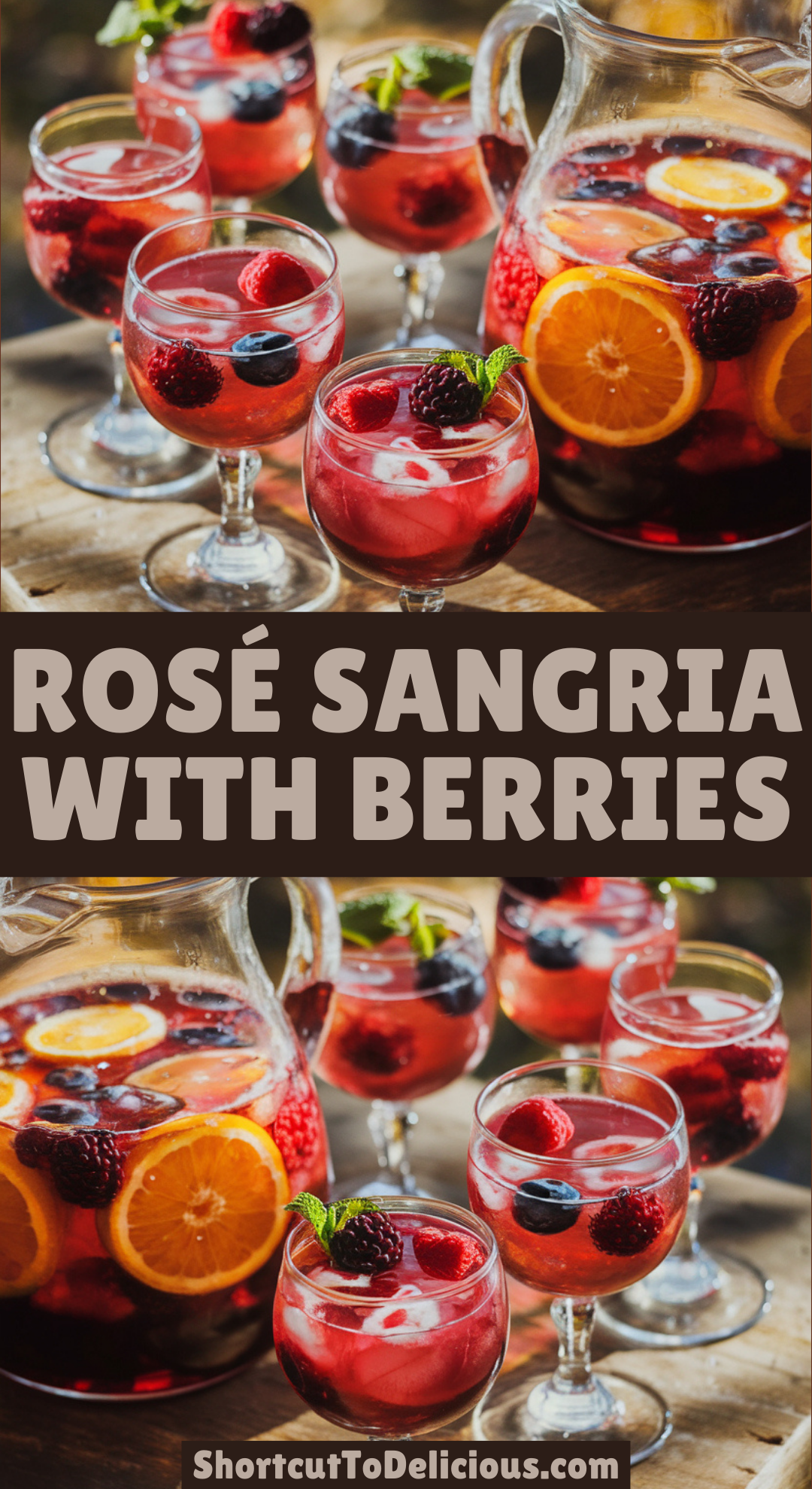 Rosé Sangria with Berries - Shortcut To Delicious
