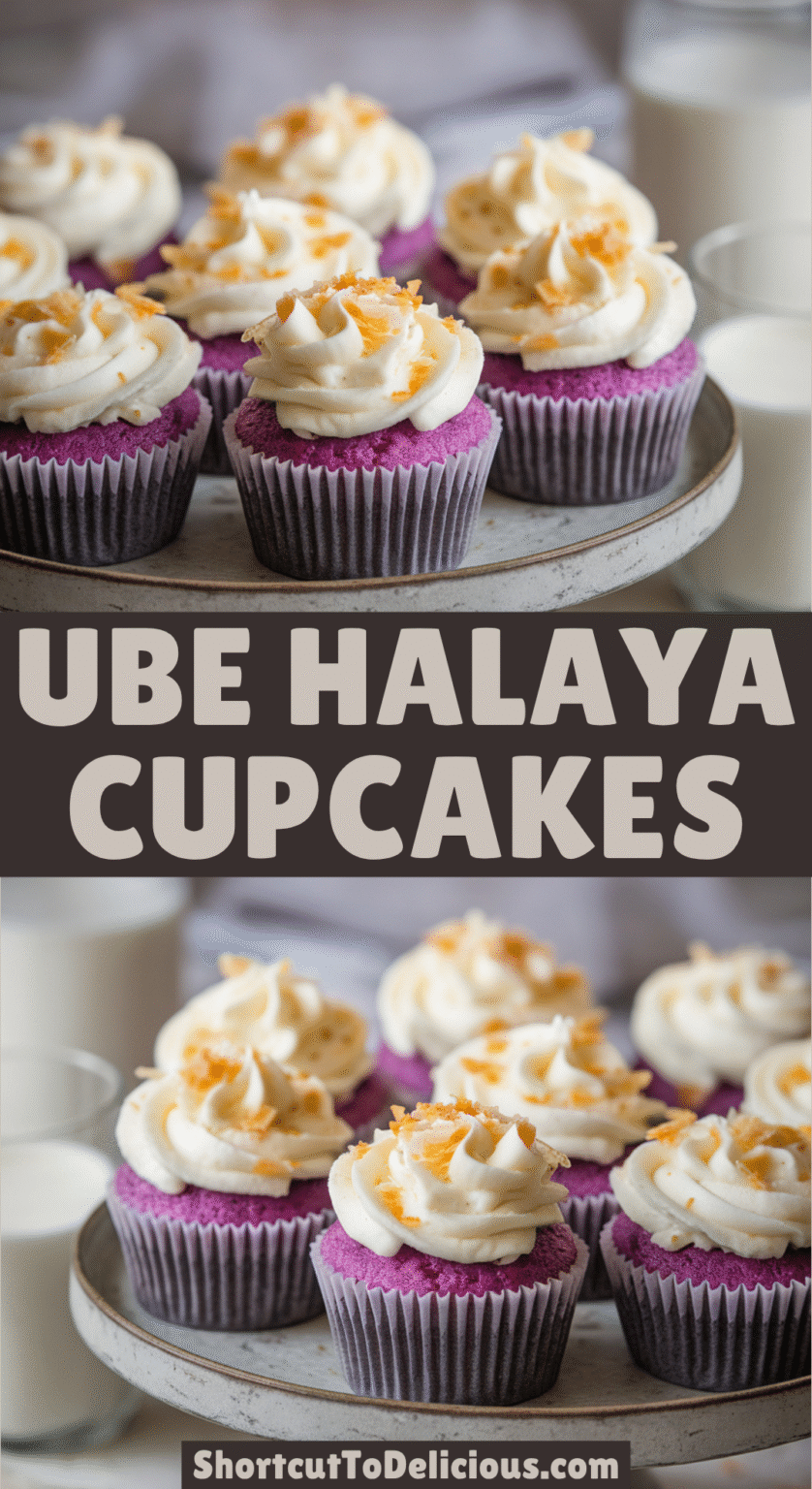 Ube Halaya Cupcakes - Shortcut To Delicious